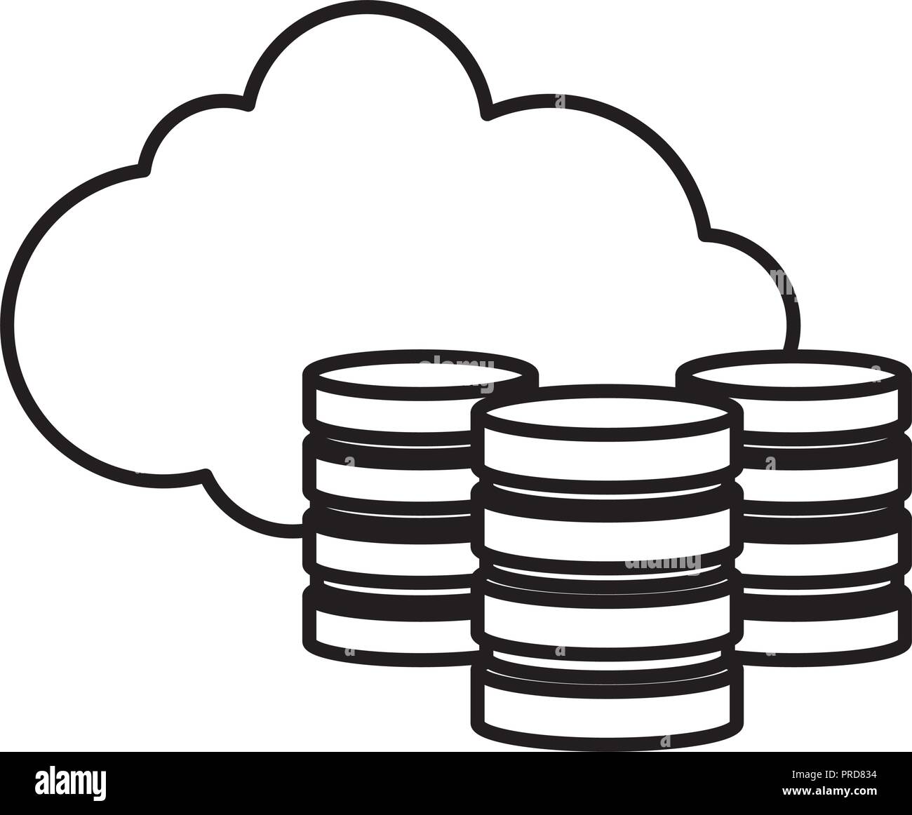 cloud computing with data disks vector illustration design Stock Vector Image & Art - Alamy