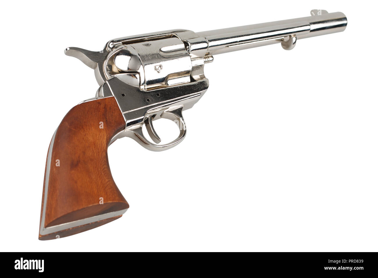 wild west revolver - colt single action army isolated on white ...