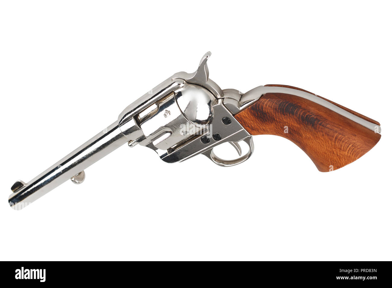 wild west revolver - colt single action army isolated on white ...