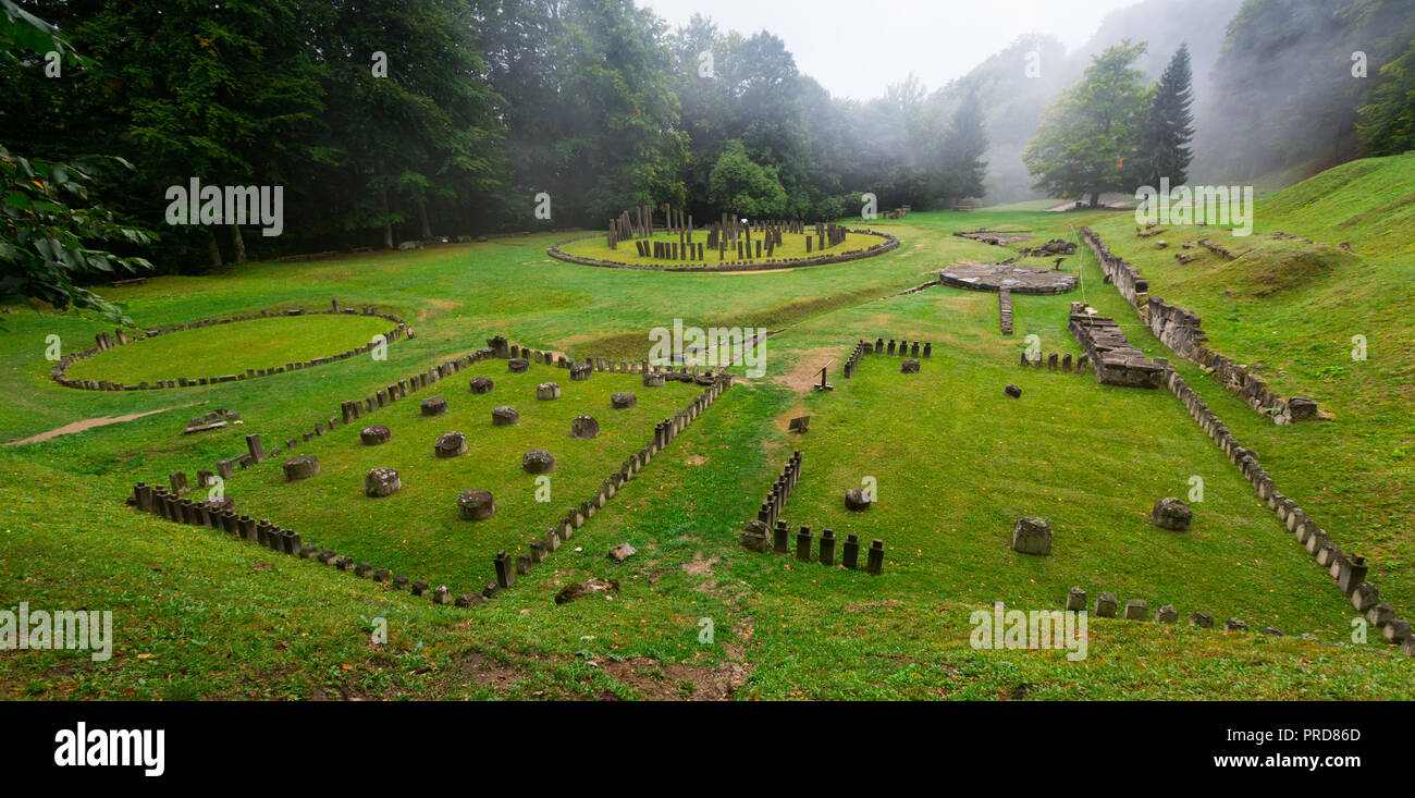 Image of Sacred Area is ancient stone heritage in Romania Stock Photo ...