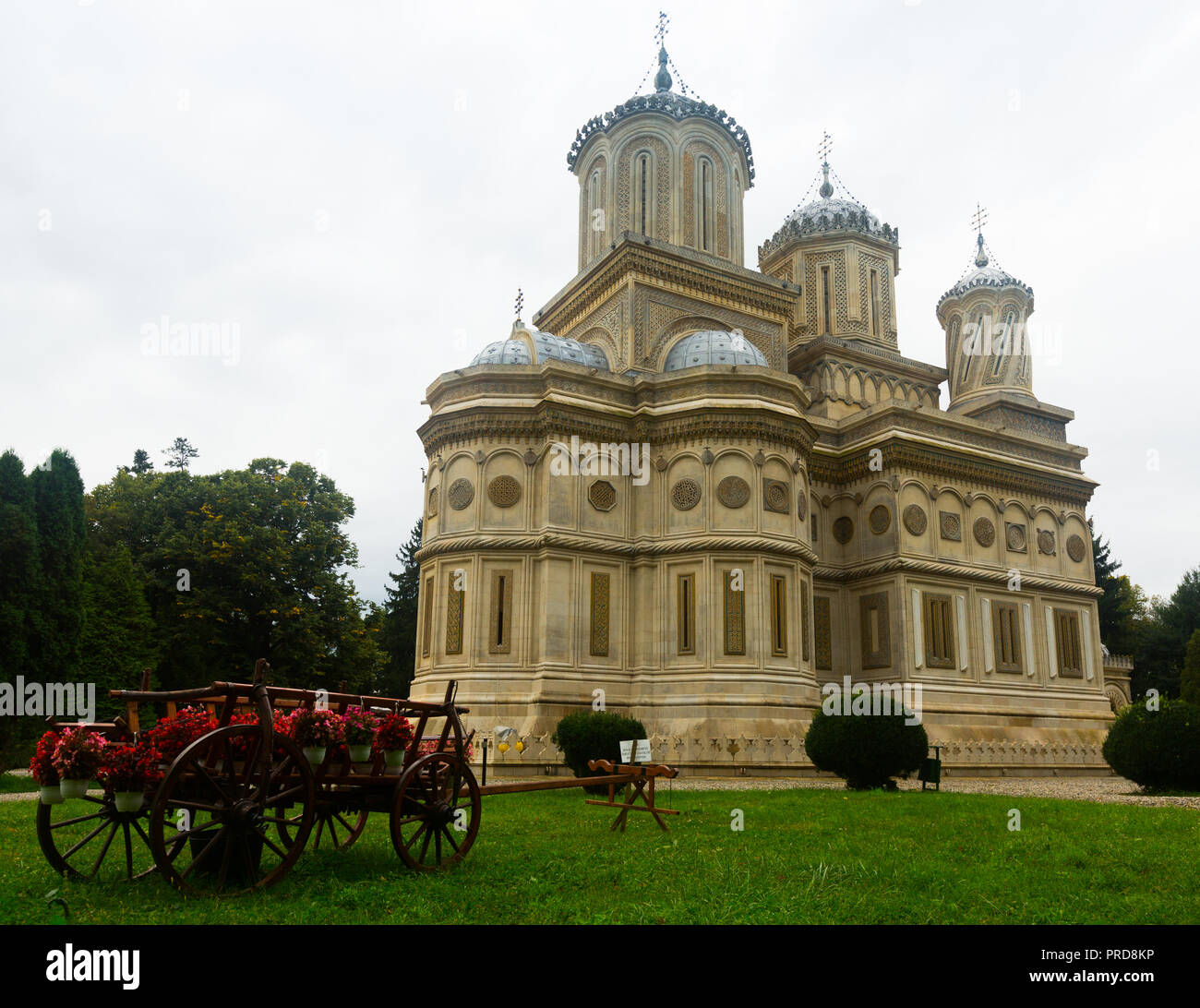 Cathedral in romanian city is religion landmark of Romania Stock Photo ...