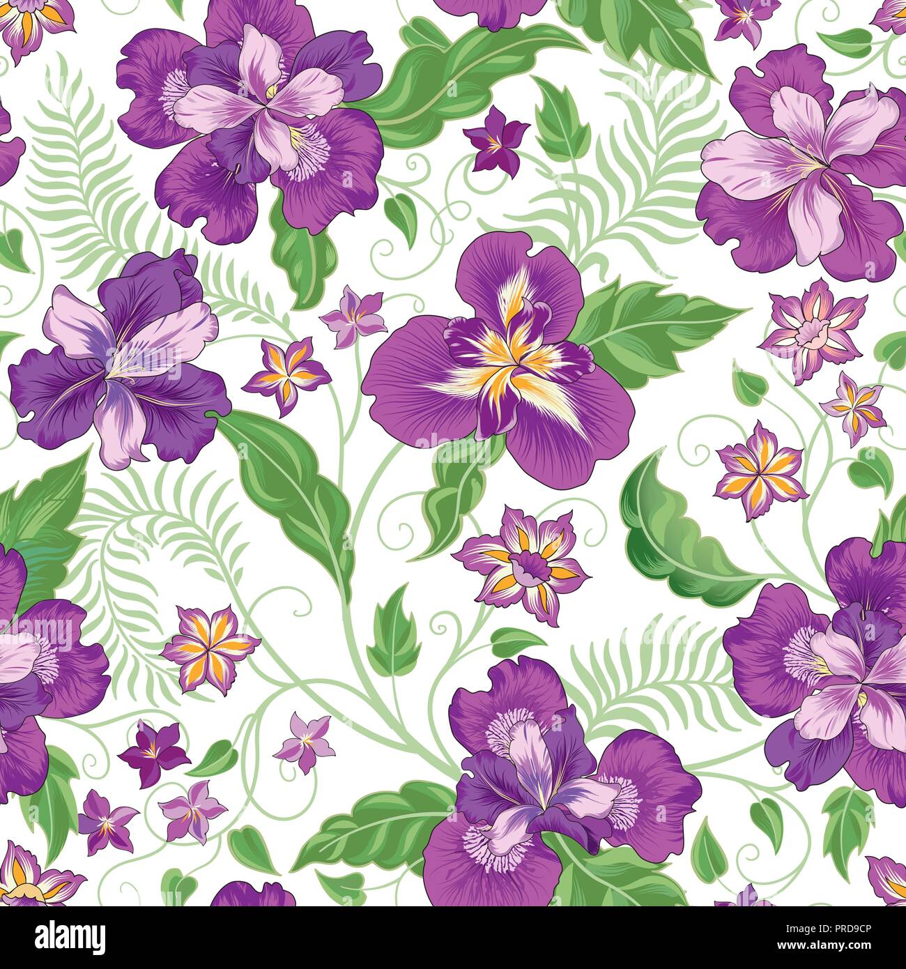 Floral seamless pattern Flower background. Flourish garden background ...