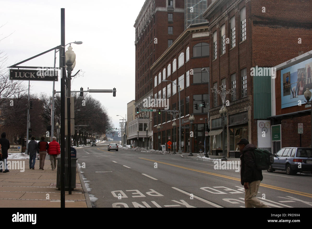 Street in downtown Roanoke, VA, USA, in winter Stock Photo - Alamy