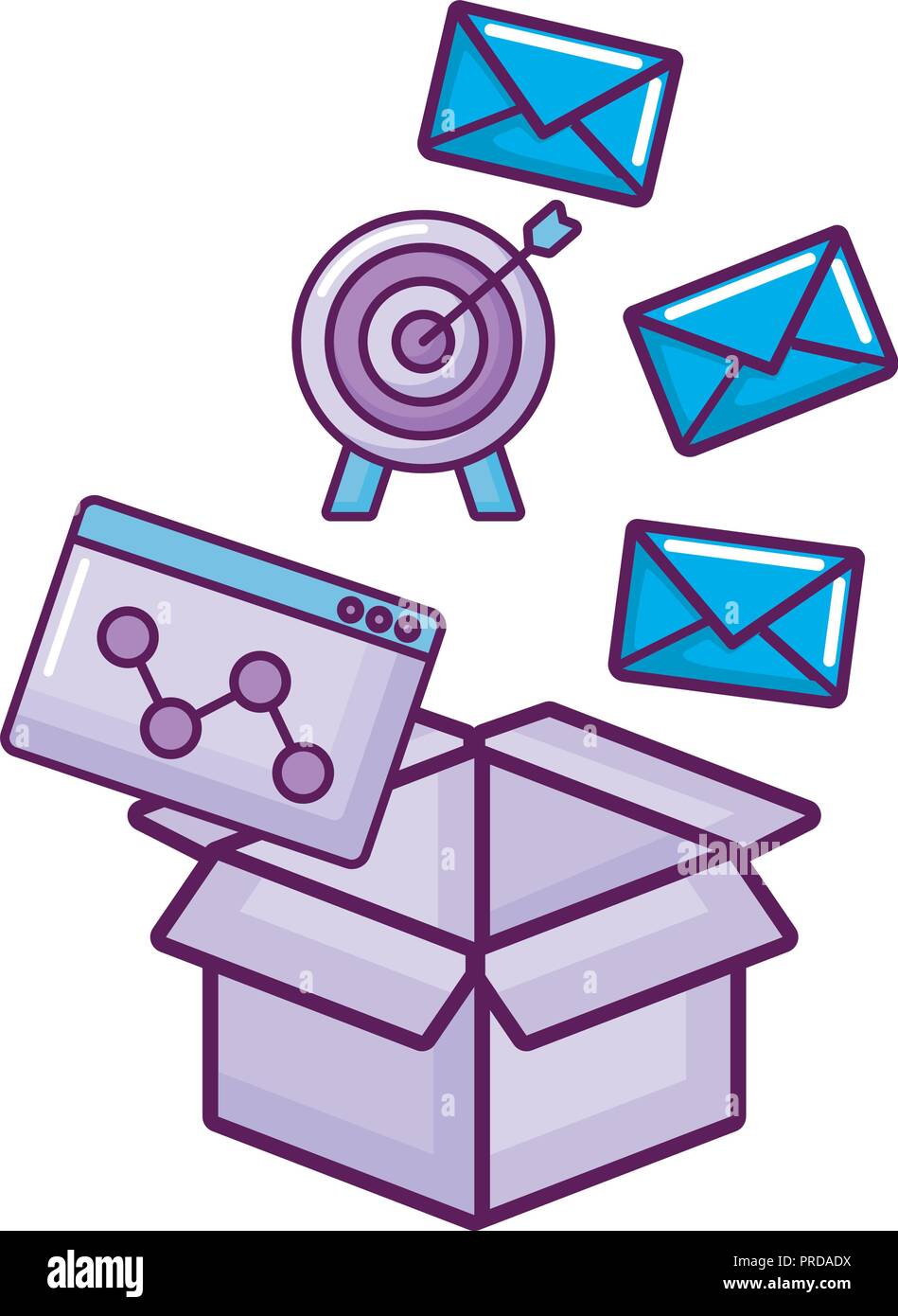 Stack of envelopes Stock Vector Images - Alamy