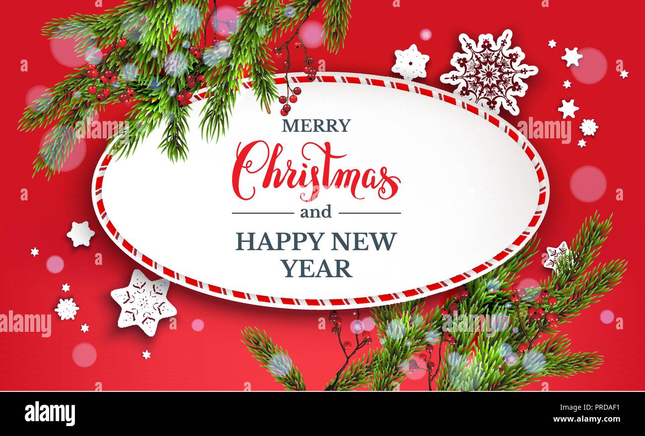 Red Winter holiday banner Stock Vector Image & Art - Alamy