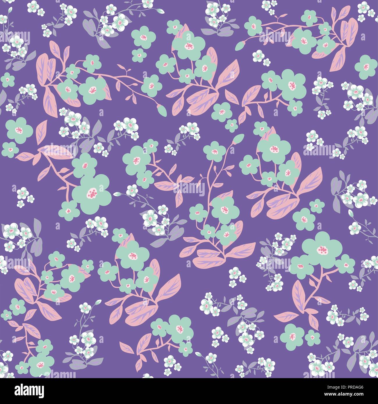 Violet flower wallpaper Stock Vector Images - Alamy