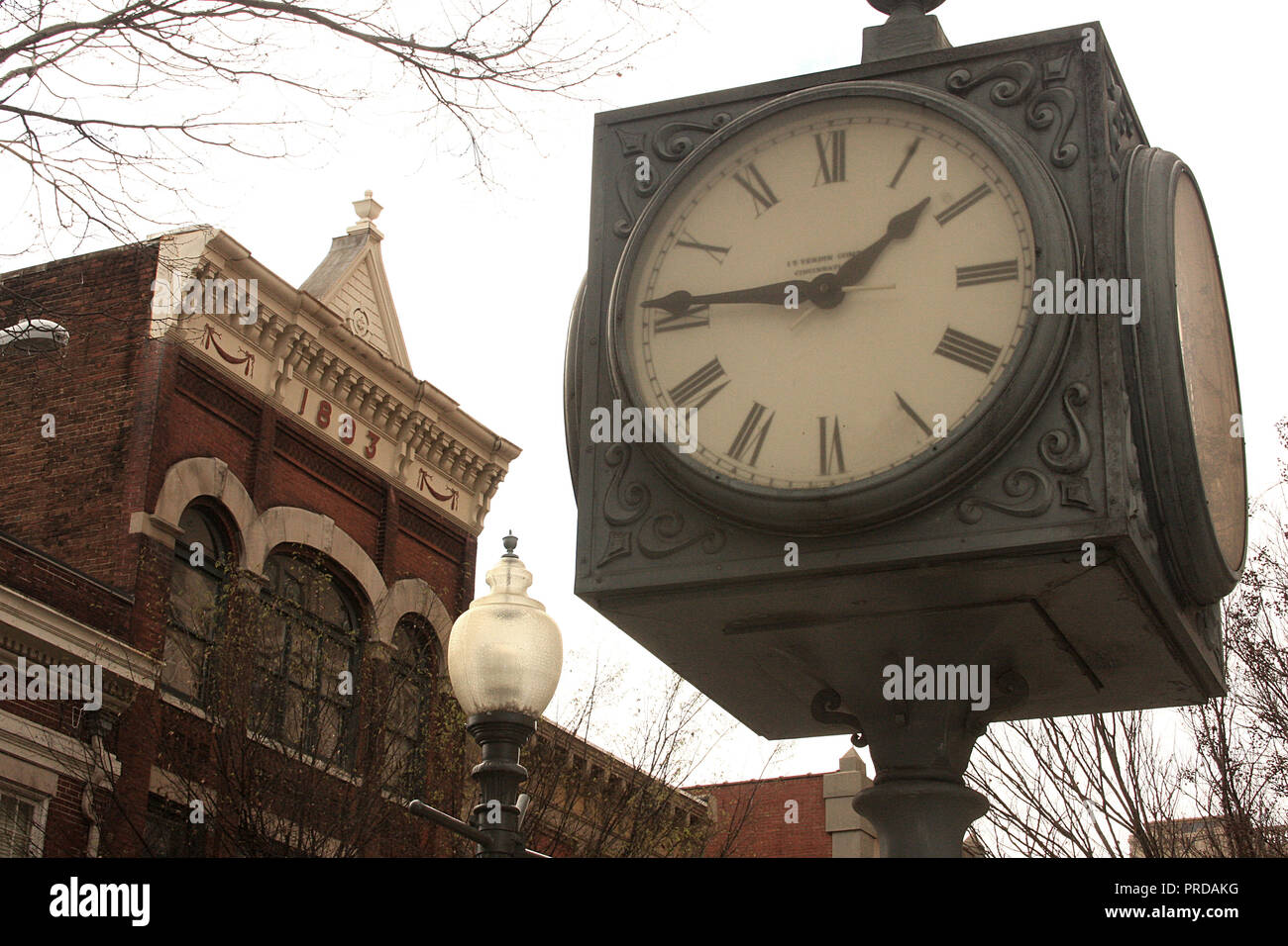 Post clock in Roanoke, Virginia, USA Stock Photo - Alamy