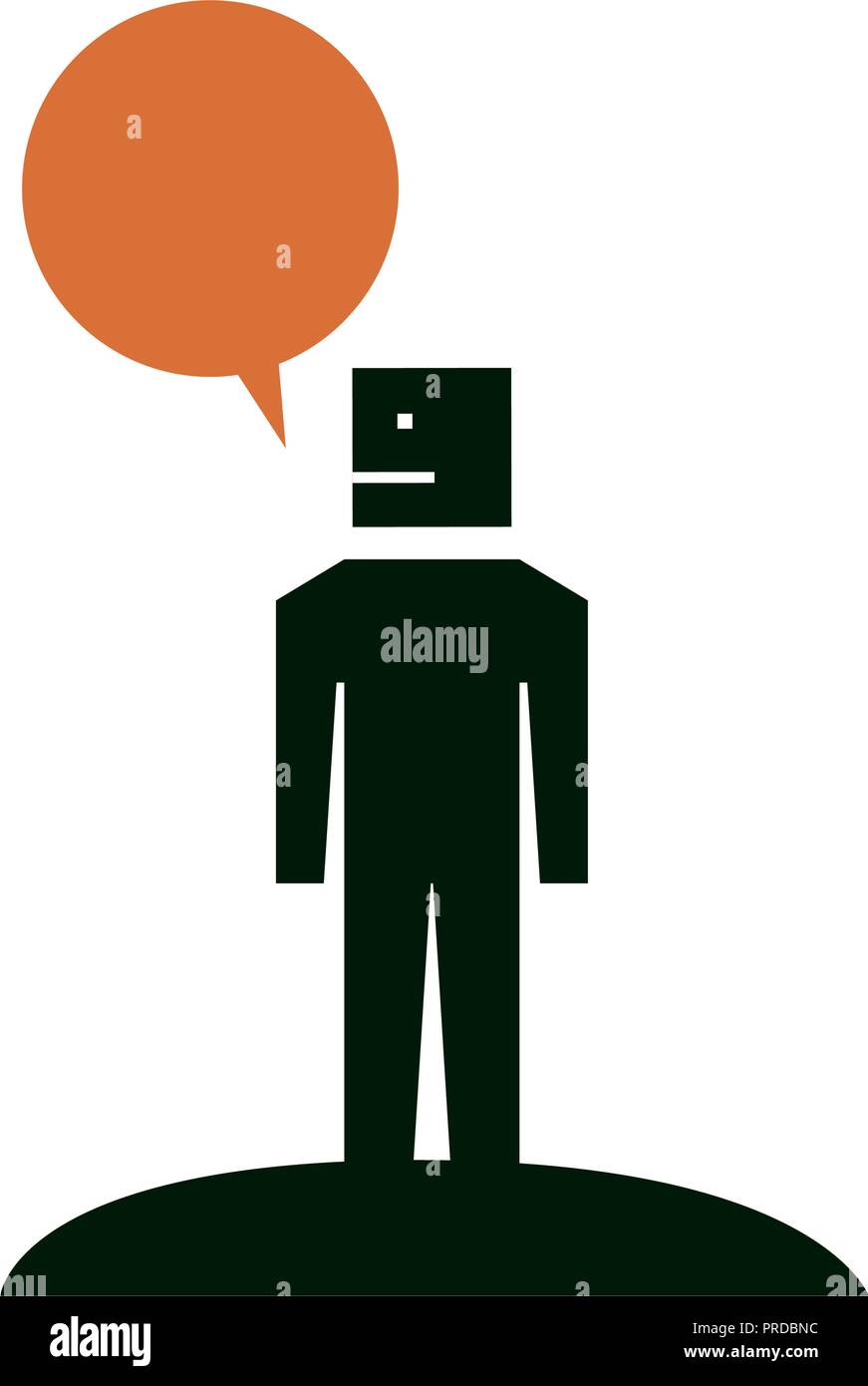 human figure silhouette with speech bubble vector illustration design ...