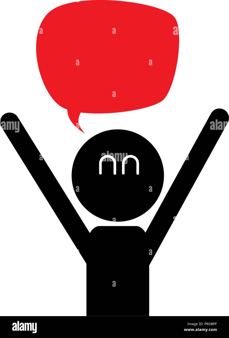 human figure silhouette with speech bubble vector illustration design ...