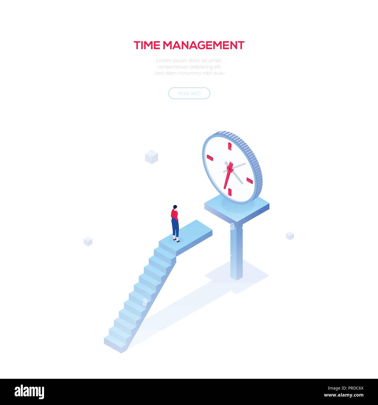 Mobile app concept time management Cut Out Stock Images & Pictures - Alamy