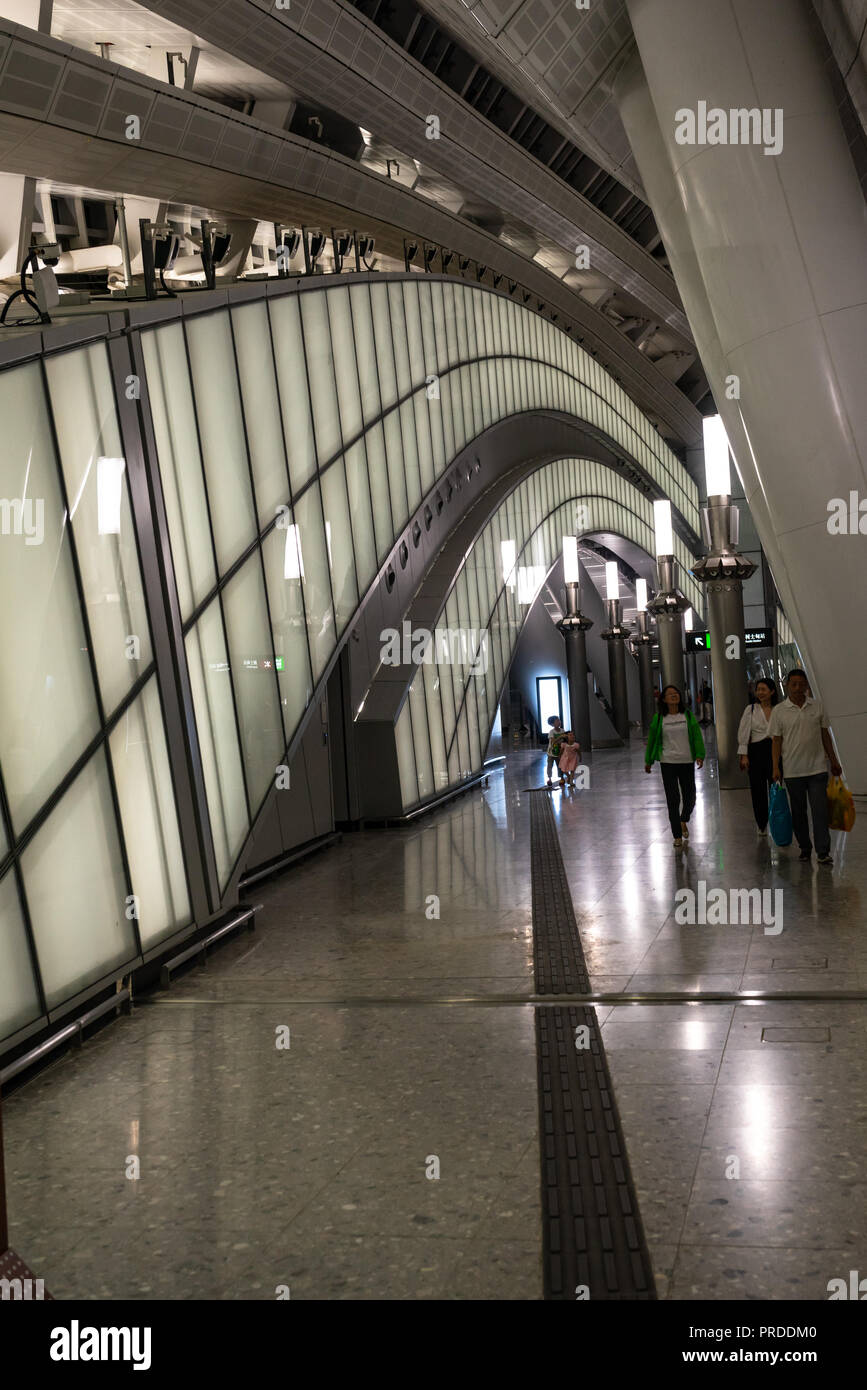 China High Speed Rail building interior in West Kowloon, Hong Kong ...