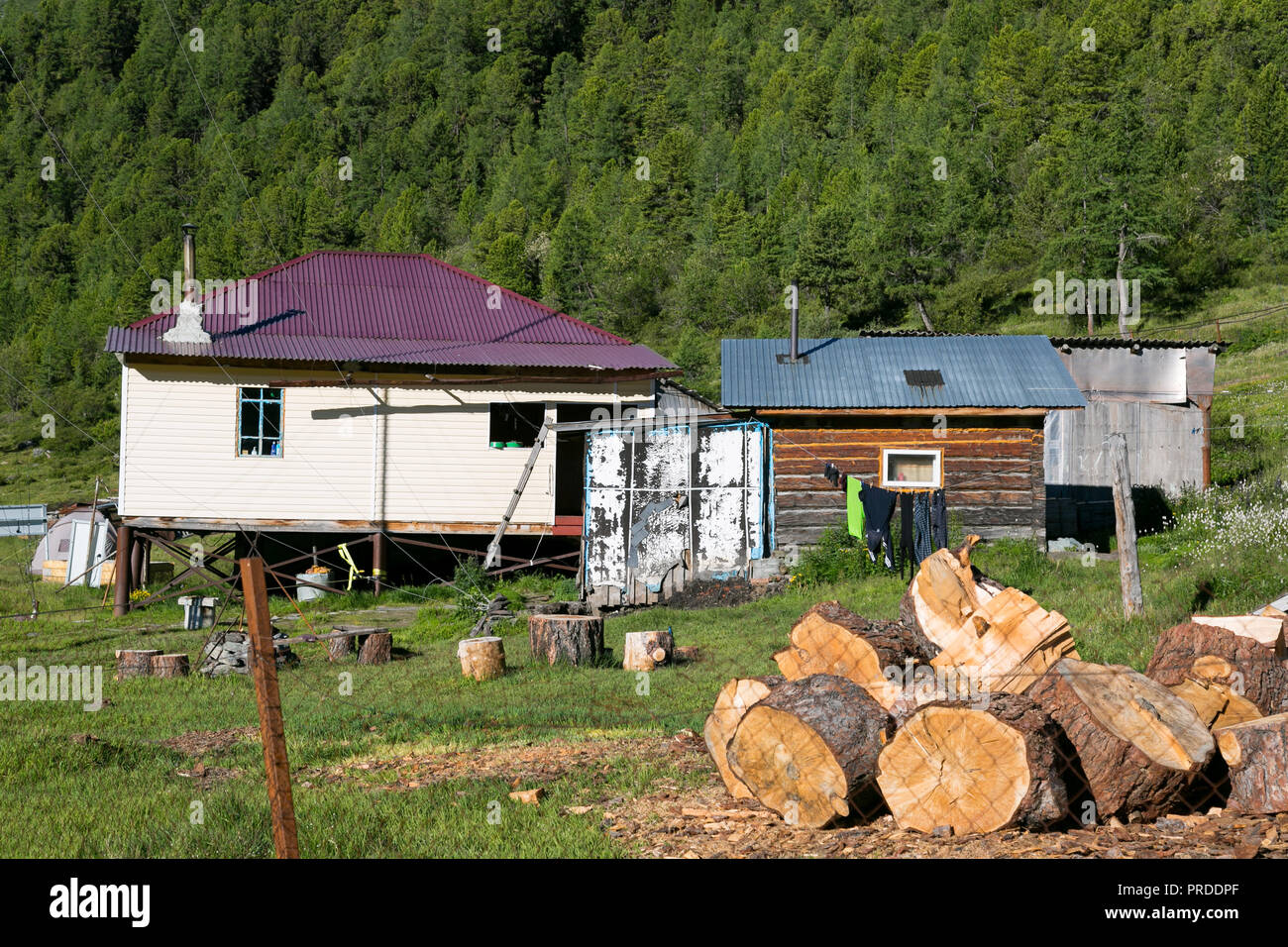 The weather station building for weather forecasting in high mountains ...