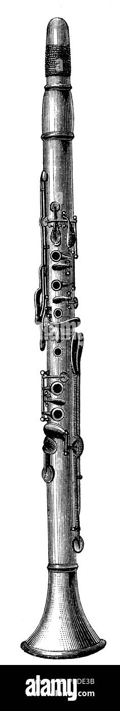 Clarinet in B., anonym 1890 Stock Photo - Alamy