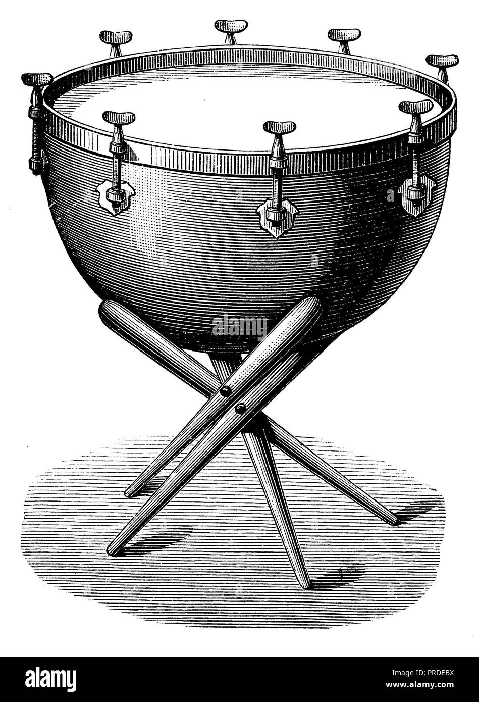 Timpani of old construction, anonym 1890 Stock Photo - Alamy