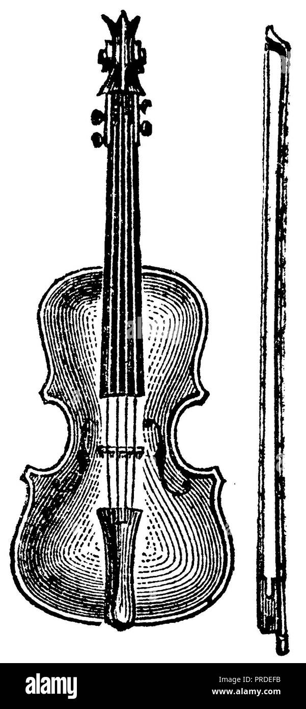 Violin: classical form, 1874 Stock Photo - Alamy