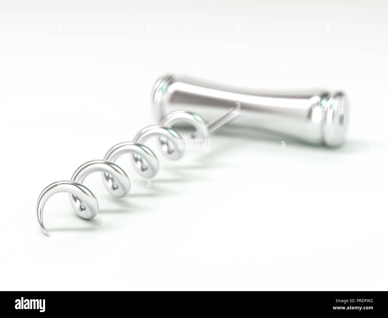 Corkscrew isolated on white background. 3D rendering Stock Photo - Alamy