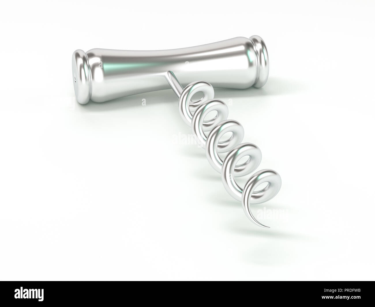 Corkscrew isolated on white background. 3D rendering Stock Photo - Alamy