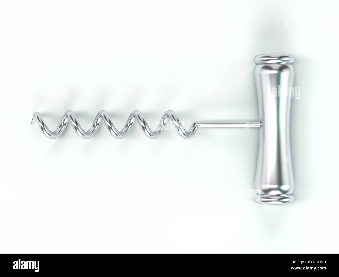 Corkscrew isolated on white background. 3D rendering Stock Photo - Alamy