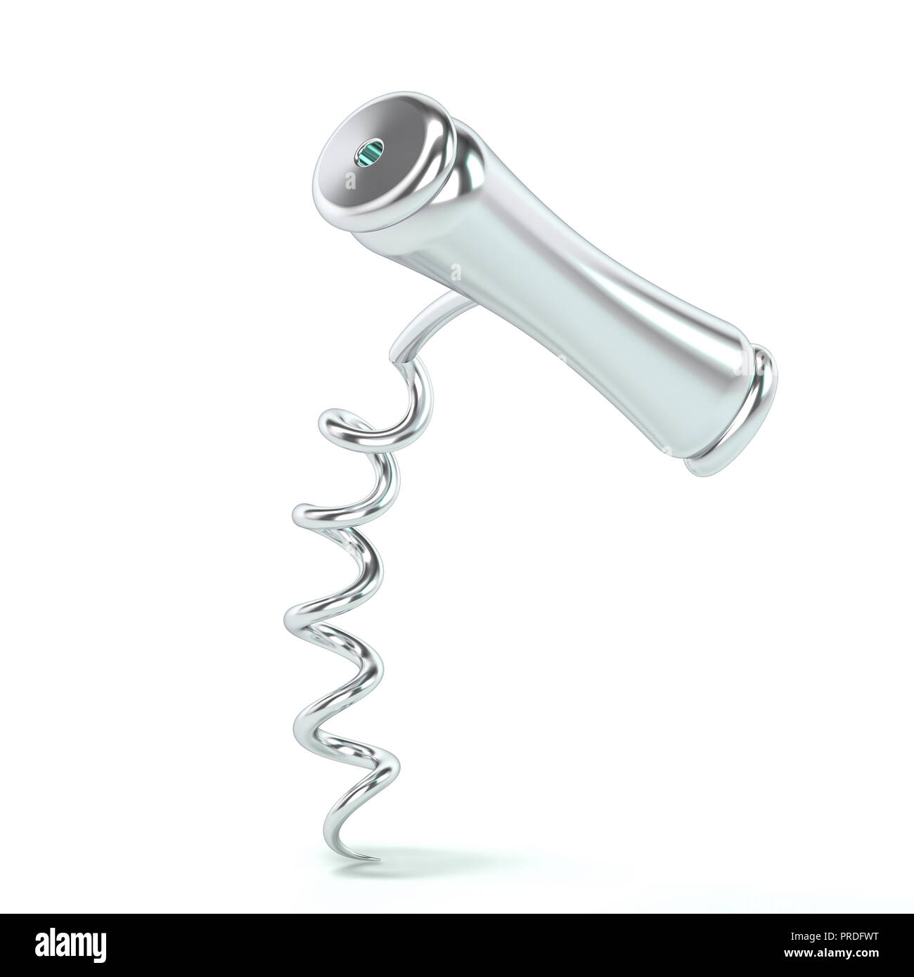 Corkscrew isolated on white background. 3D rendering Stock Photo - Alamy