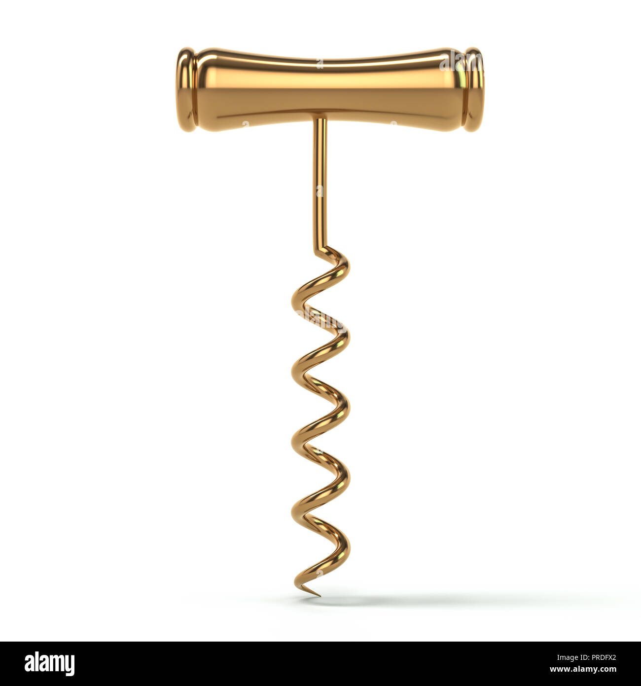 Corkscrew isolated on white background. 3D rendering Stock Photo - Alamy
