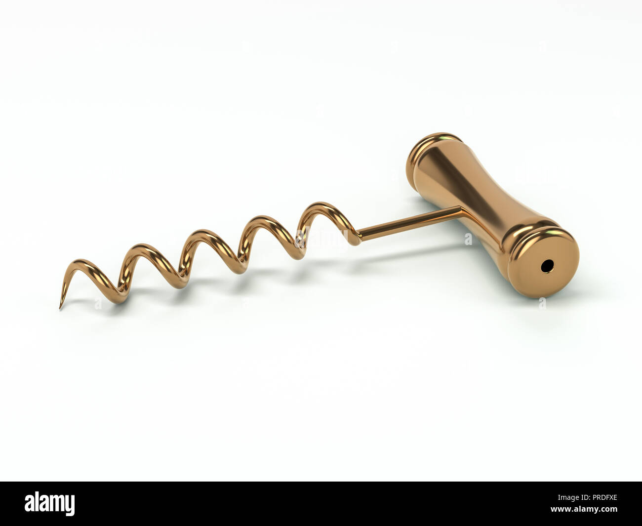 Corkscrew isolated on white background. 3D rendering Stock Photo - Alamy