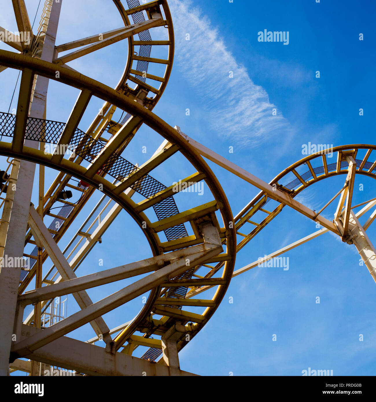Brighton pier Turbo Coaster roller coaster ride Stock Photo - Alamy
