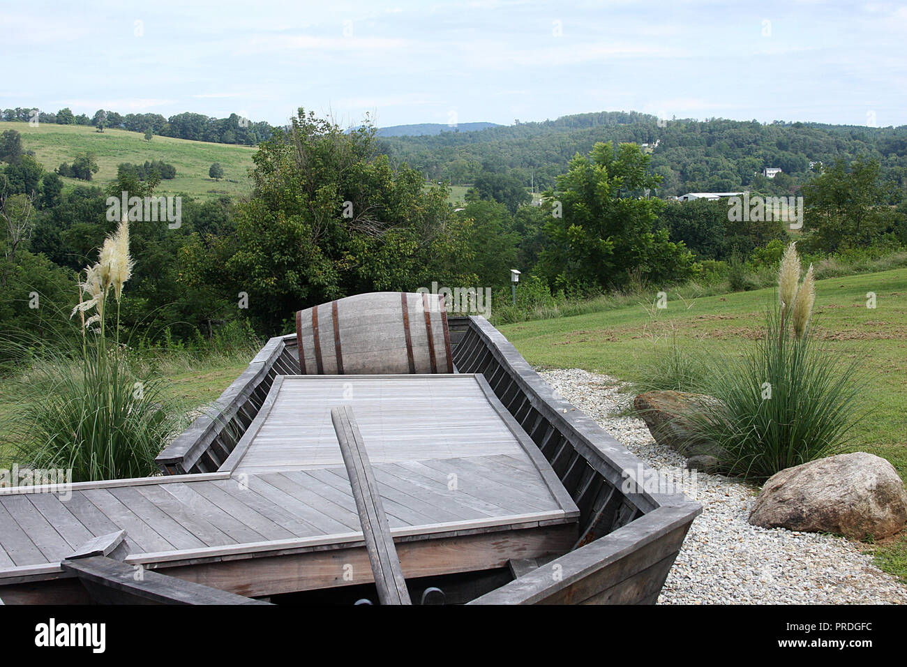 View of the area around James River State Park, Virginia, USA. Old ...