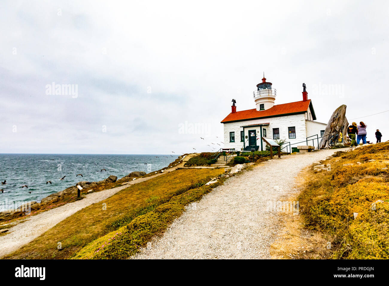 The Battery Point Lighthouse in Crescent City California on the ...