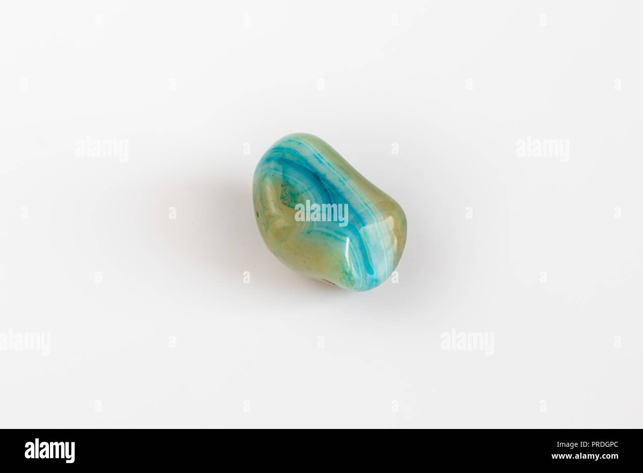 Natural mineral stone, blue green gemstone isolated on white Stock ...