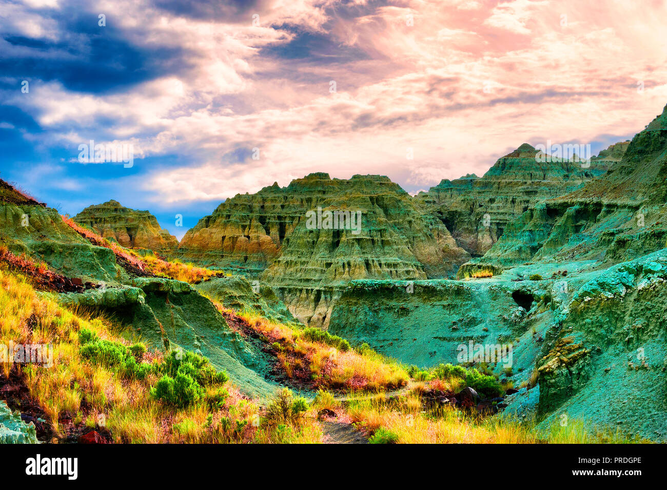 Early morning light in the Blue Basin in the Sheep Rock Unit of the ...