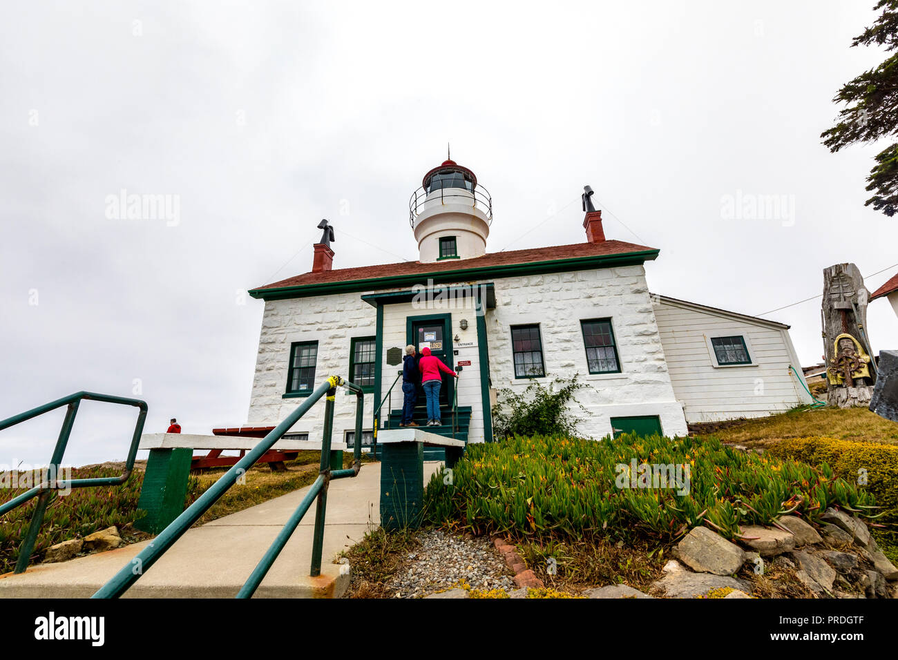 Battery Point Lighthouse in Crescent City on the California north coast ...
