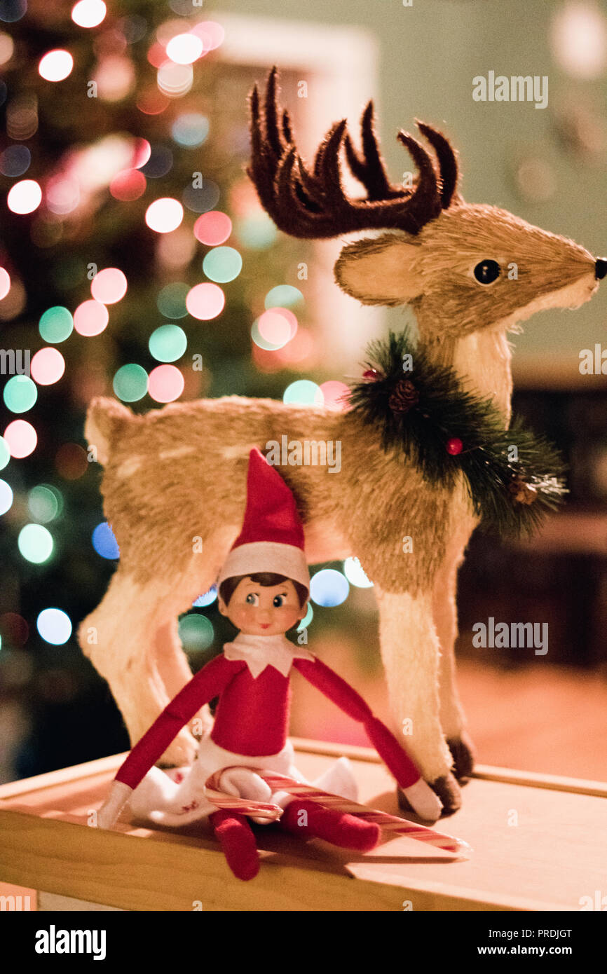 Girl elf on the shelf hi-res stock photography and images - Alamy
