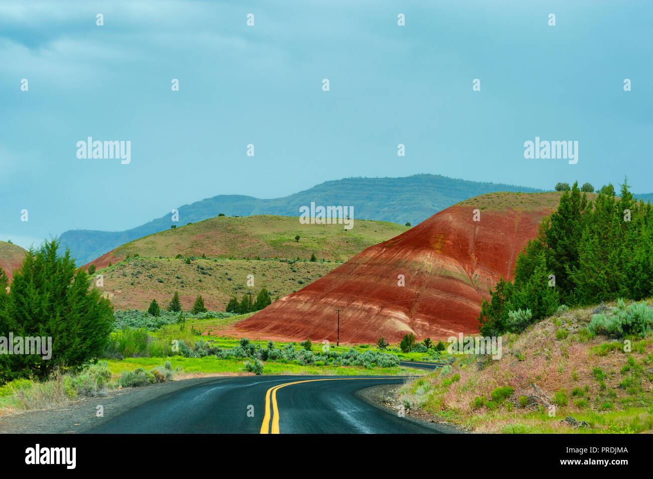 Driving along one of the highway's that travels through John Day Fossil ...