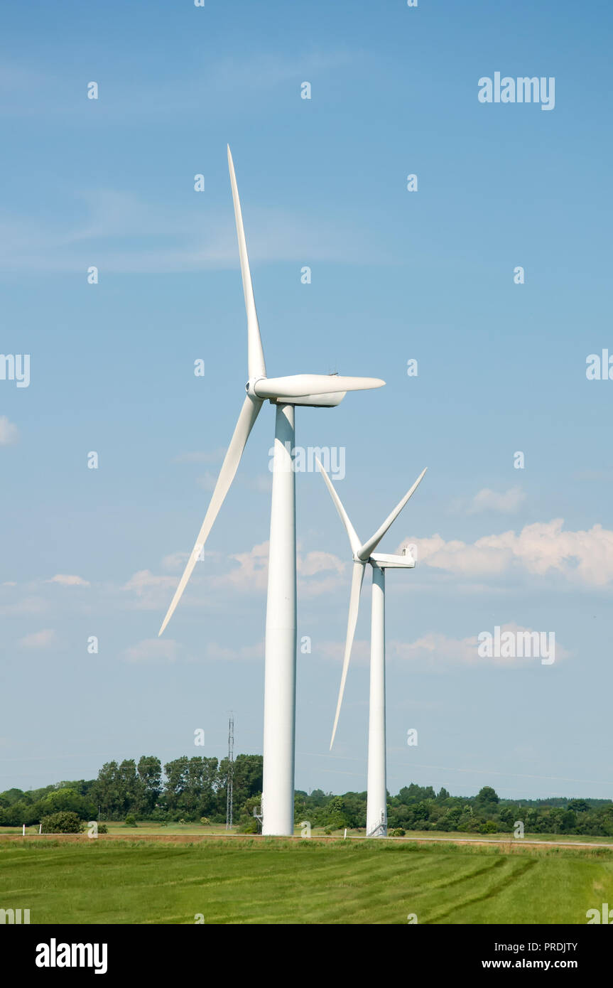 Two wind turbines hi-res stock photography and images - Alamy