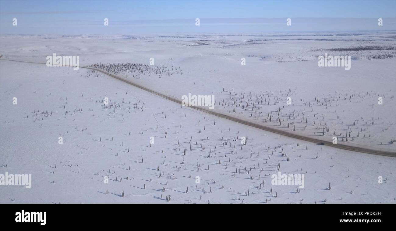 Mackenzie delta ice road hi-res stock photography and images - Alamy
