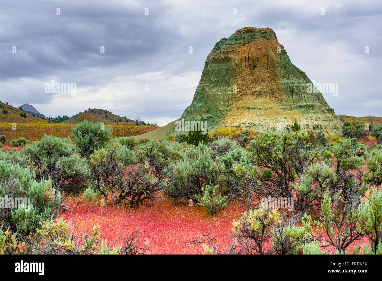 High desert landscape full of geological features in the John Day ...