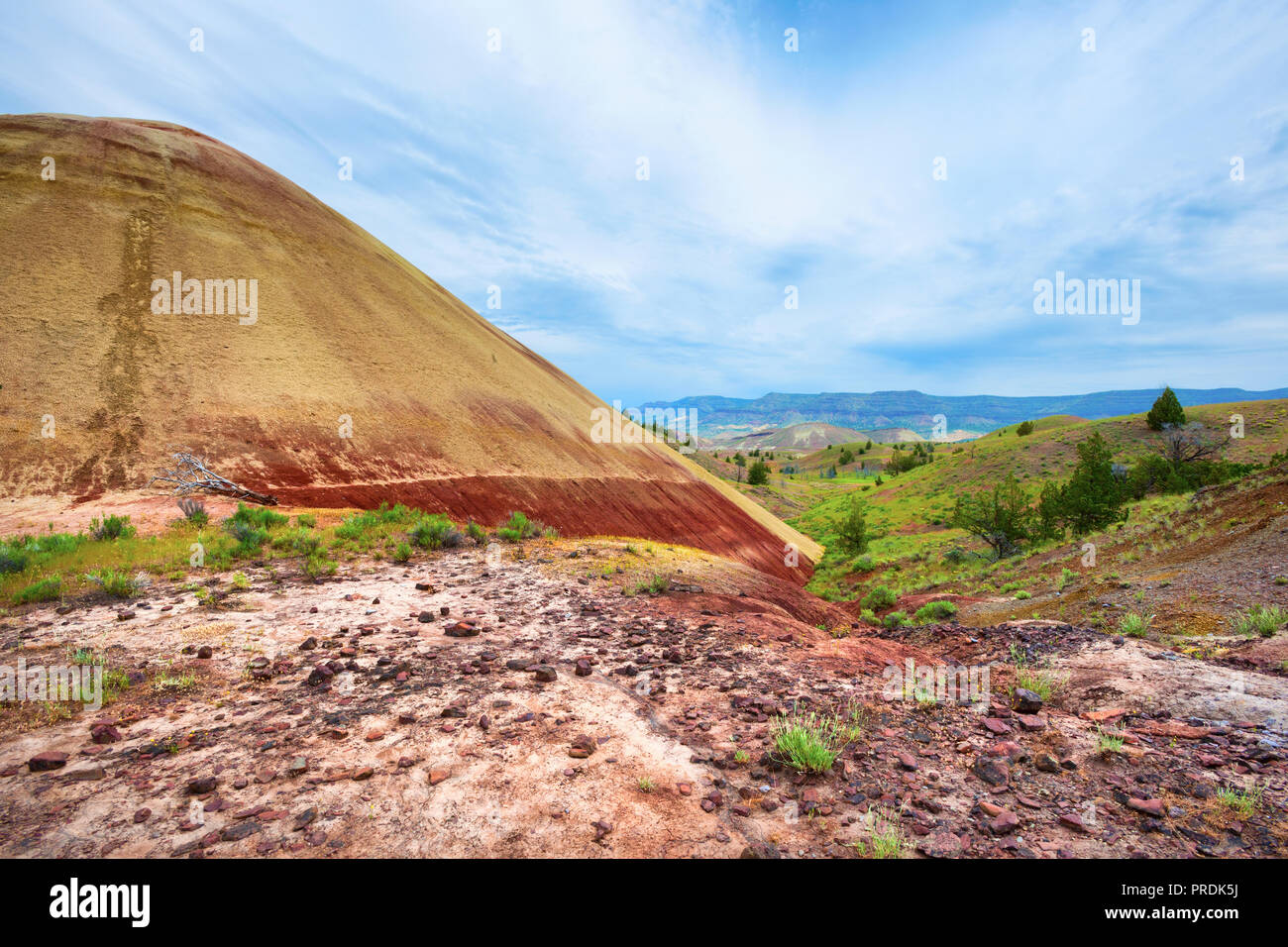 High desert landscape full of geological features in the John Day ...