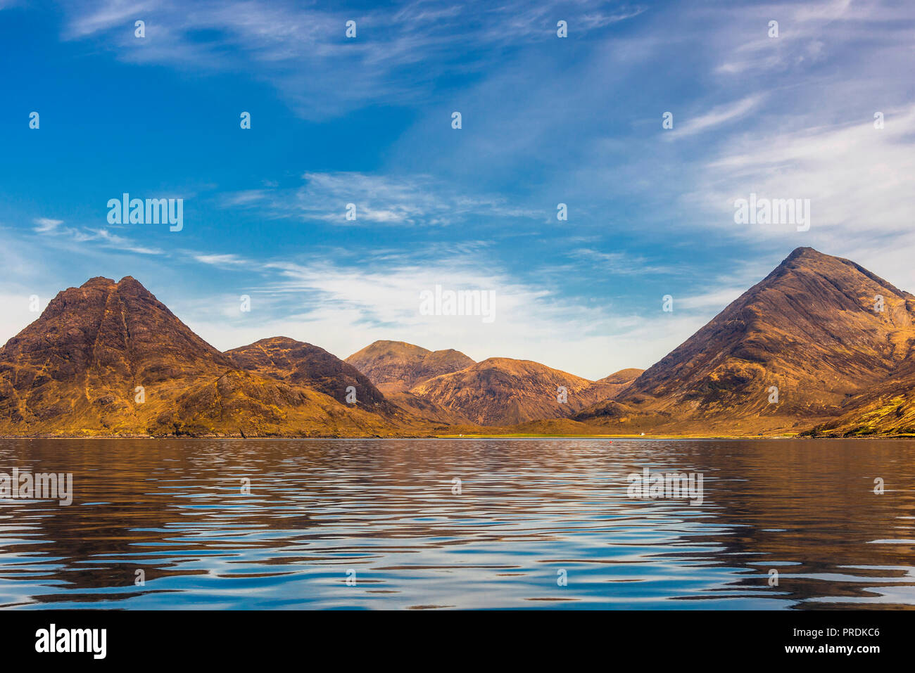 landscapes of loch Coruisk inside the Isle of Skye, Scotland Stock ...