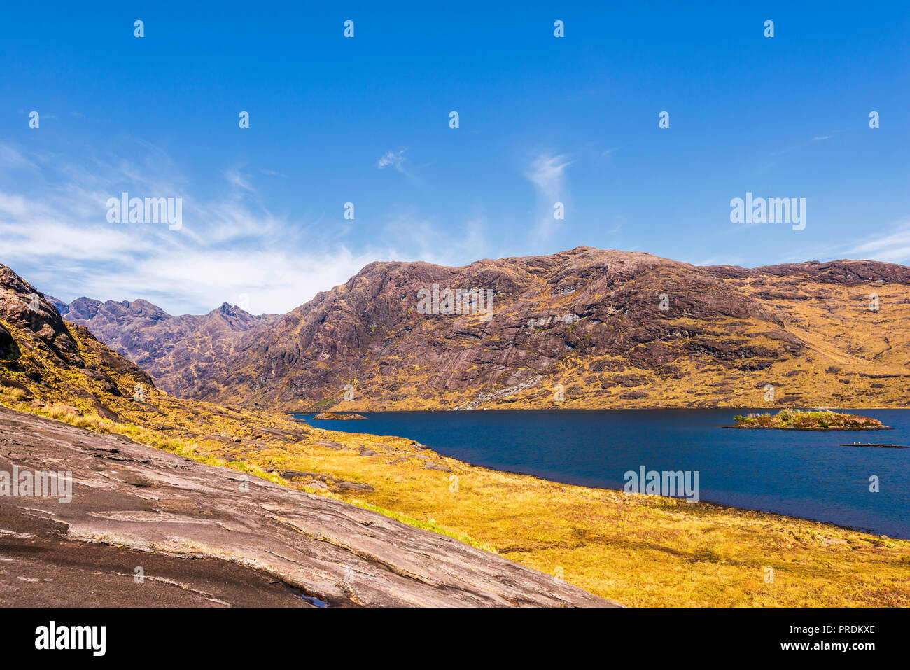 landscapes of loch Coruisk inside the Isle of Skye, Scotland Stock ...