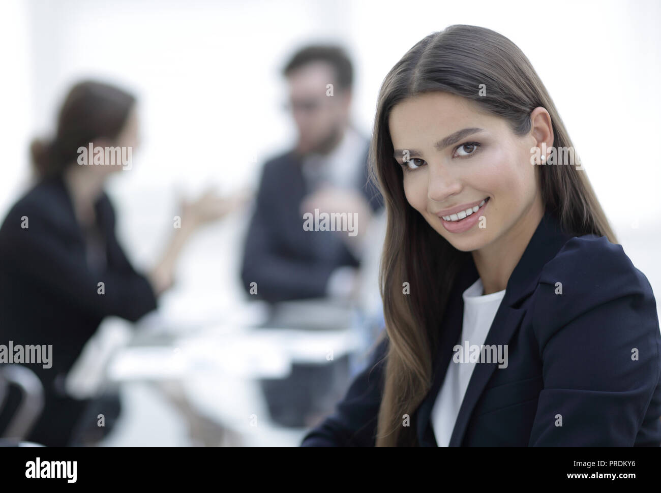 closeup.employees in the office Stock Photo - Alamy