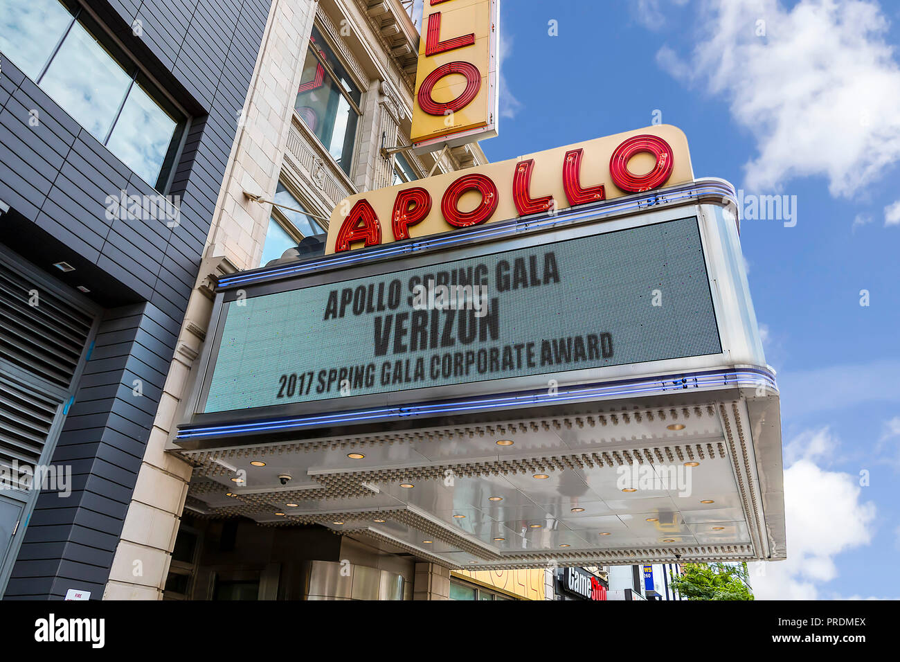 New York City, USA - June 10, 2017: The Apollo Theater is the famous ...