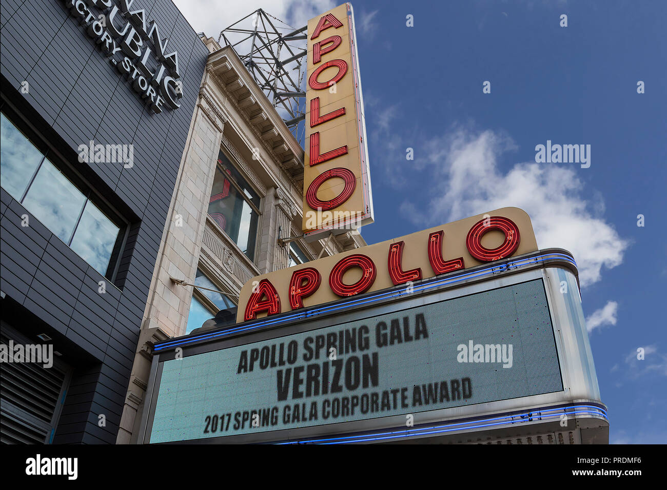 New York City, USA - June 10, 2017: The Apollo Theater is the famous ...