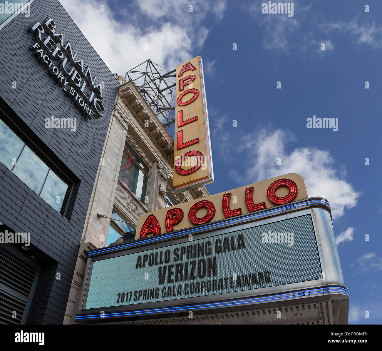 New York City, USA - June 10, 2017: The Apollo Theater is the famous ...