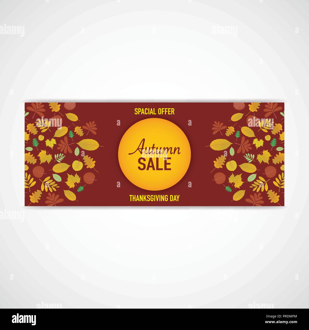Autumn leaves banner claret red background, vector, illustration eps ...