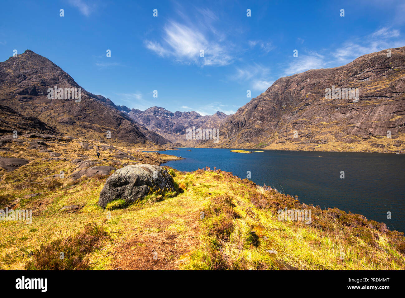 landscapes of loch Coruisk inside the Isle of Skye, Scotland Stock ...