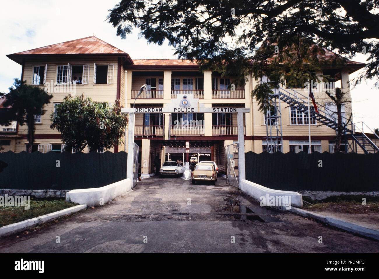 Police station, Georgetown, Guyana where People's Temple gunman Larry ...
