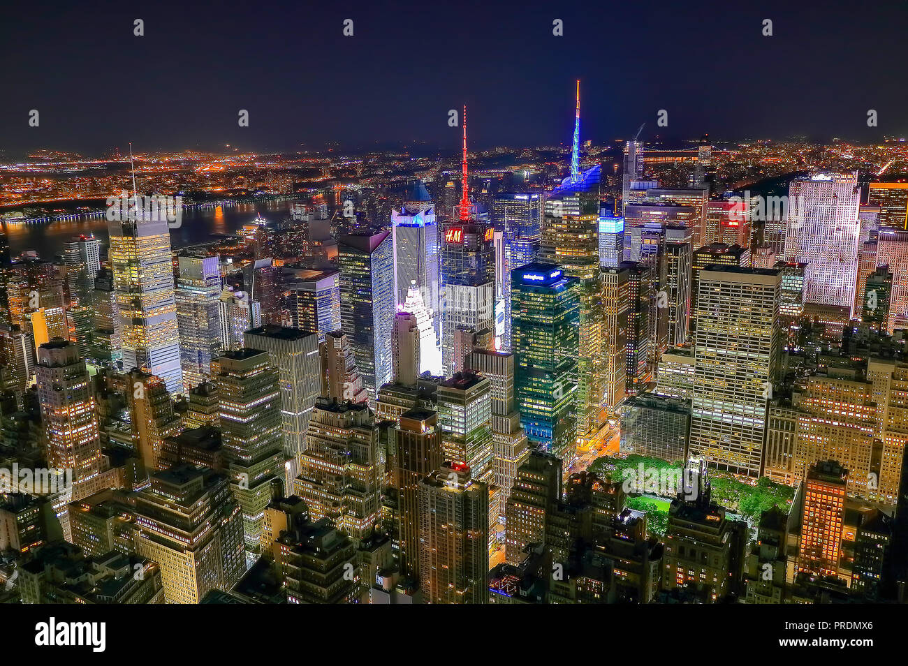 Times square birds eye view hi-res stock photography and images - Alamy