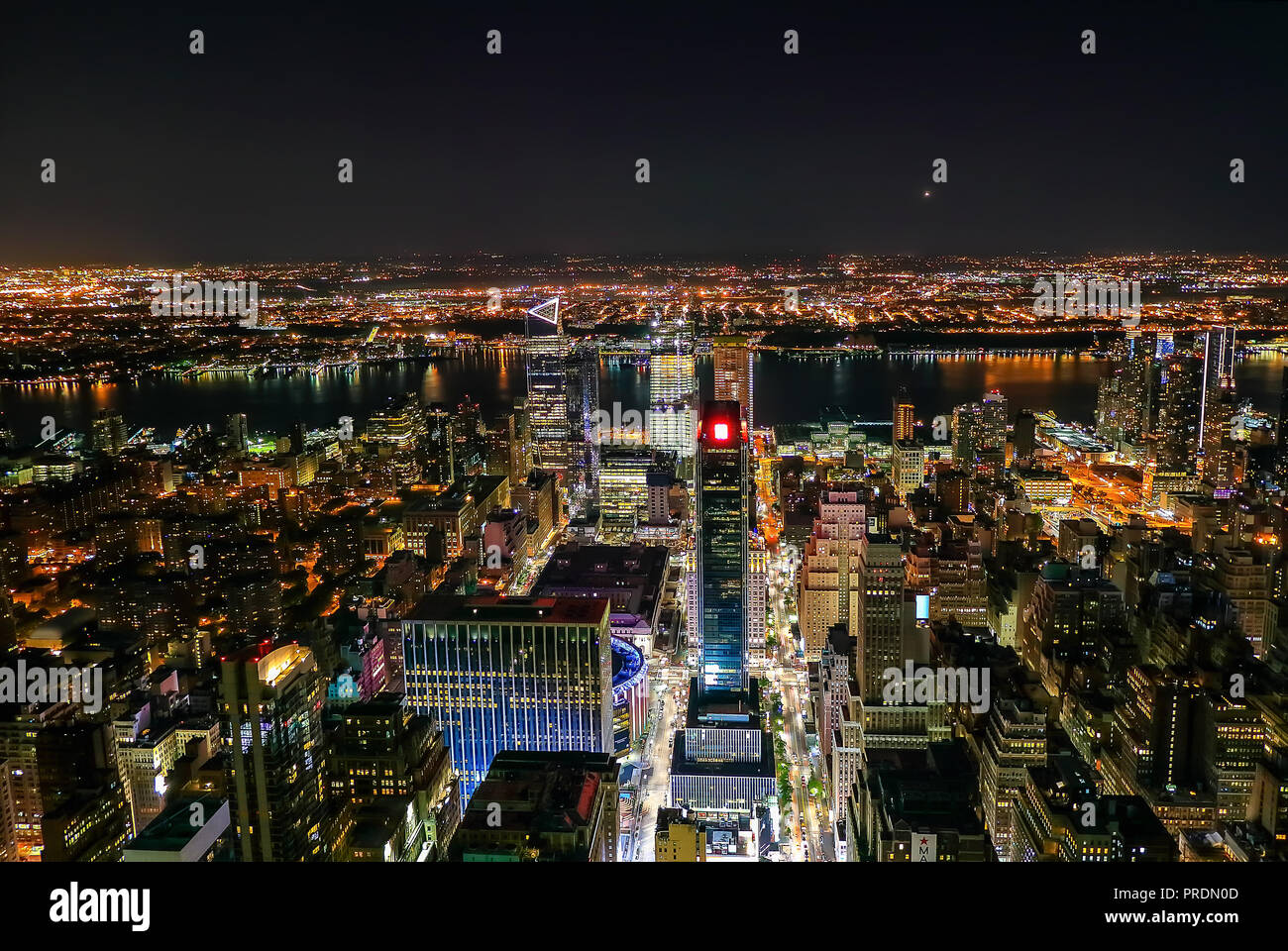 Midtown uptown nyc aerial hi-res stock photography and images - Alamy