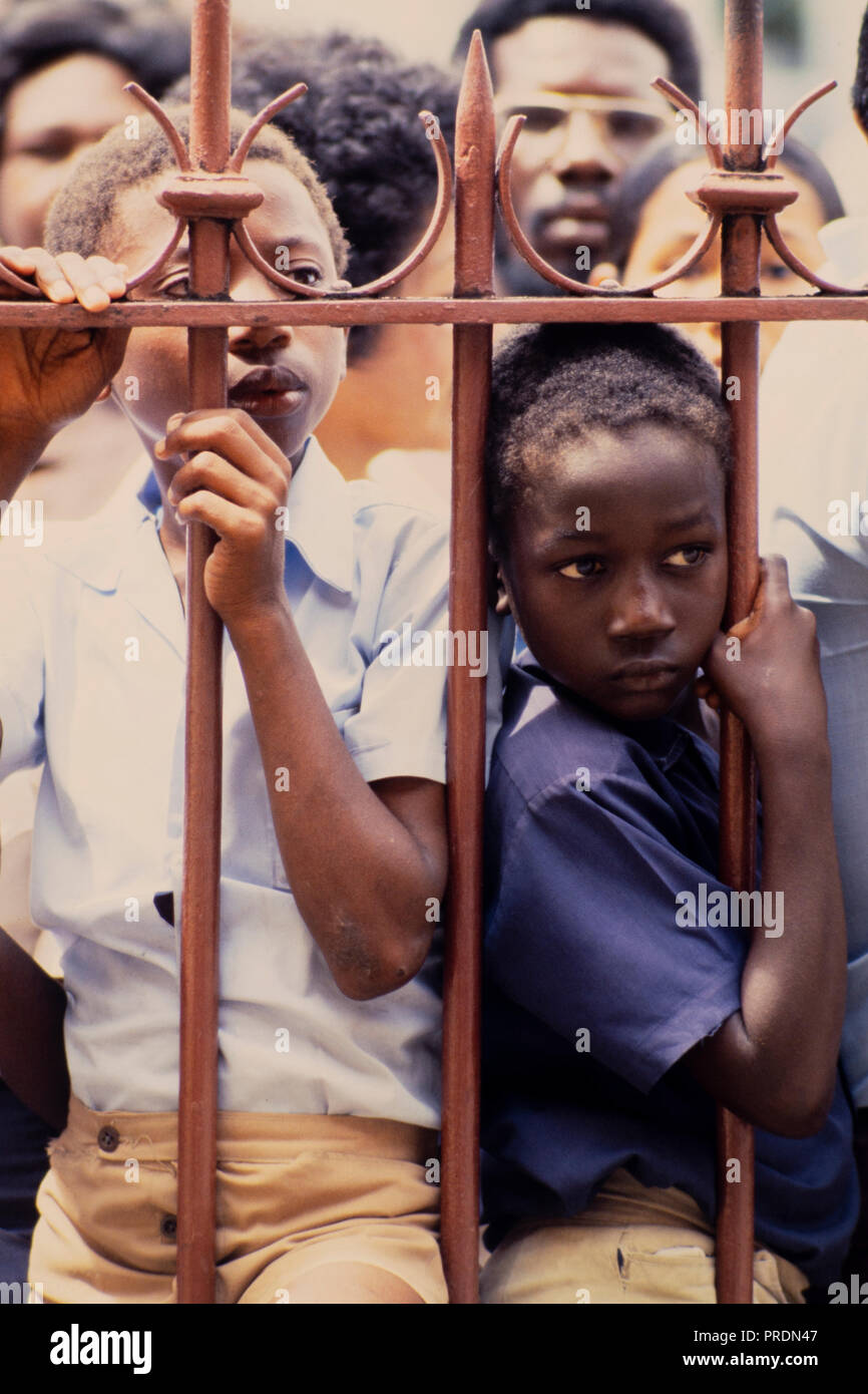 Children of Georgetown, Guyana in 1978 as the People's Temple ...