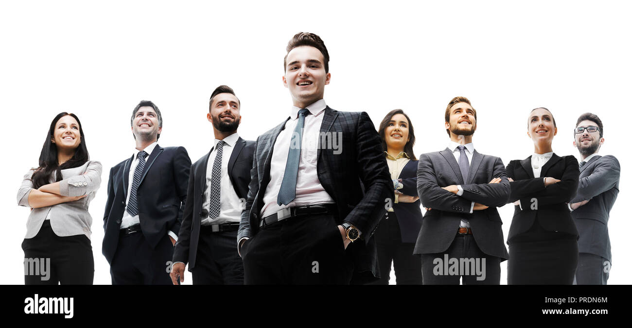 happy successful business team isolated on white background Stock Photo ...